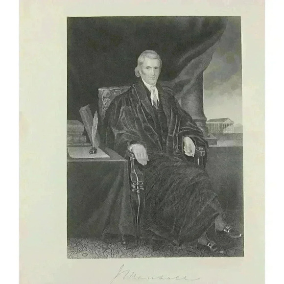 Art | Art Print John Marshall Portrait America Founder Chief Justice ...